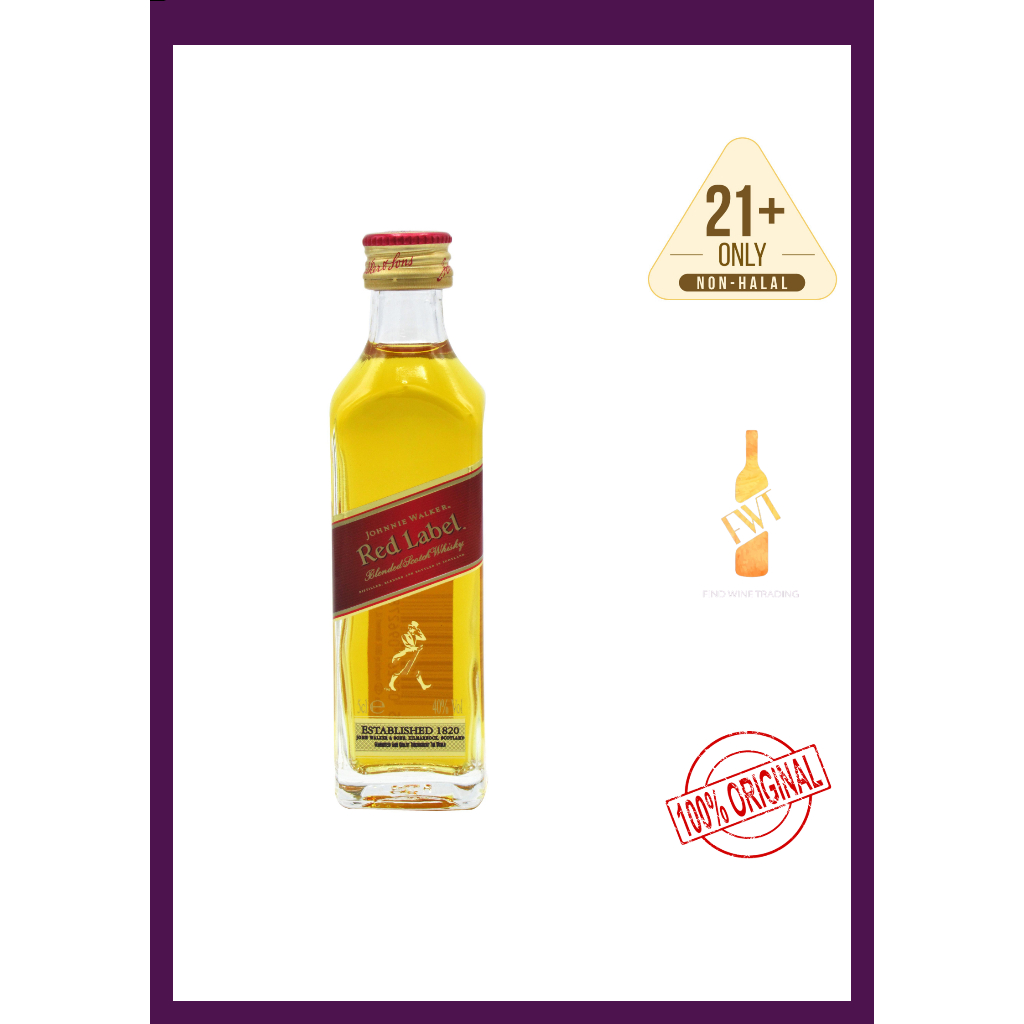 Johnnie Walker Red Label miniature 40abv 50ml PET BTL | Shopee Malaysia