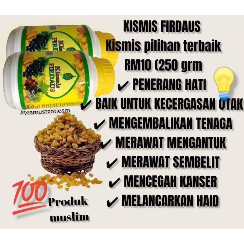 kismis Firdaus produk muslim | Shopee Malaysia