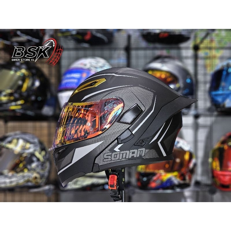 Original Soman Modular/Flip Up Helmet | Shopee Malaysia
