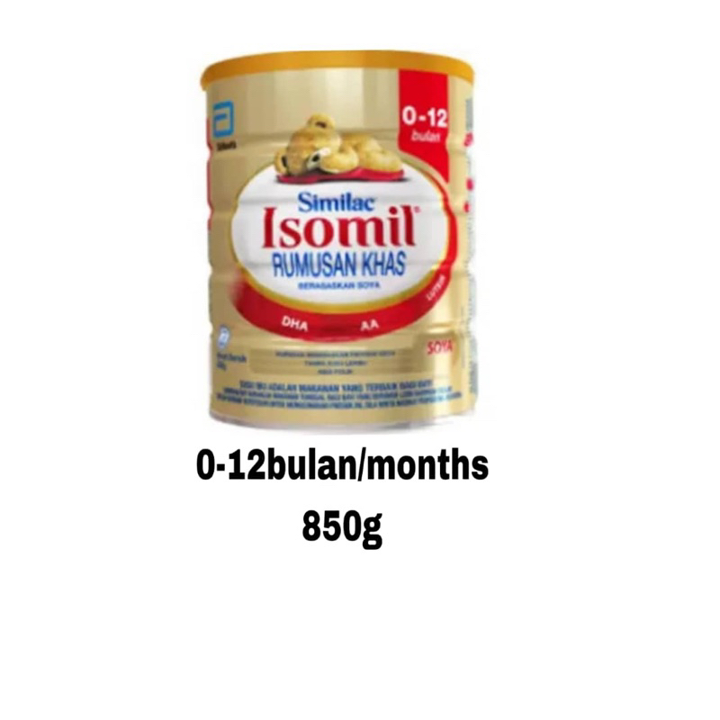 Isomil Plus Soy Formula for Milk Protein Allergy 0 to 12 bulan/month ...