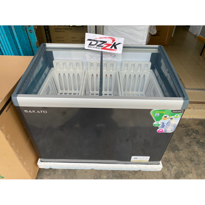 NEW 2025 - Icecream / Food freezer 360L SAKATO SSG-360 Black -LED with ...