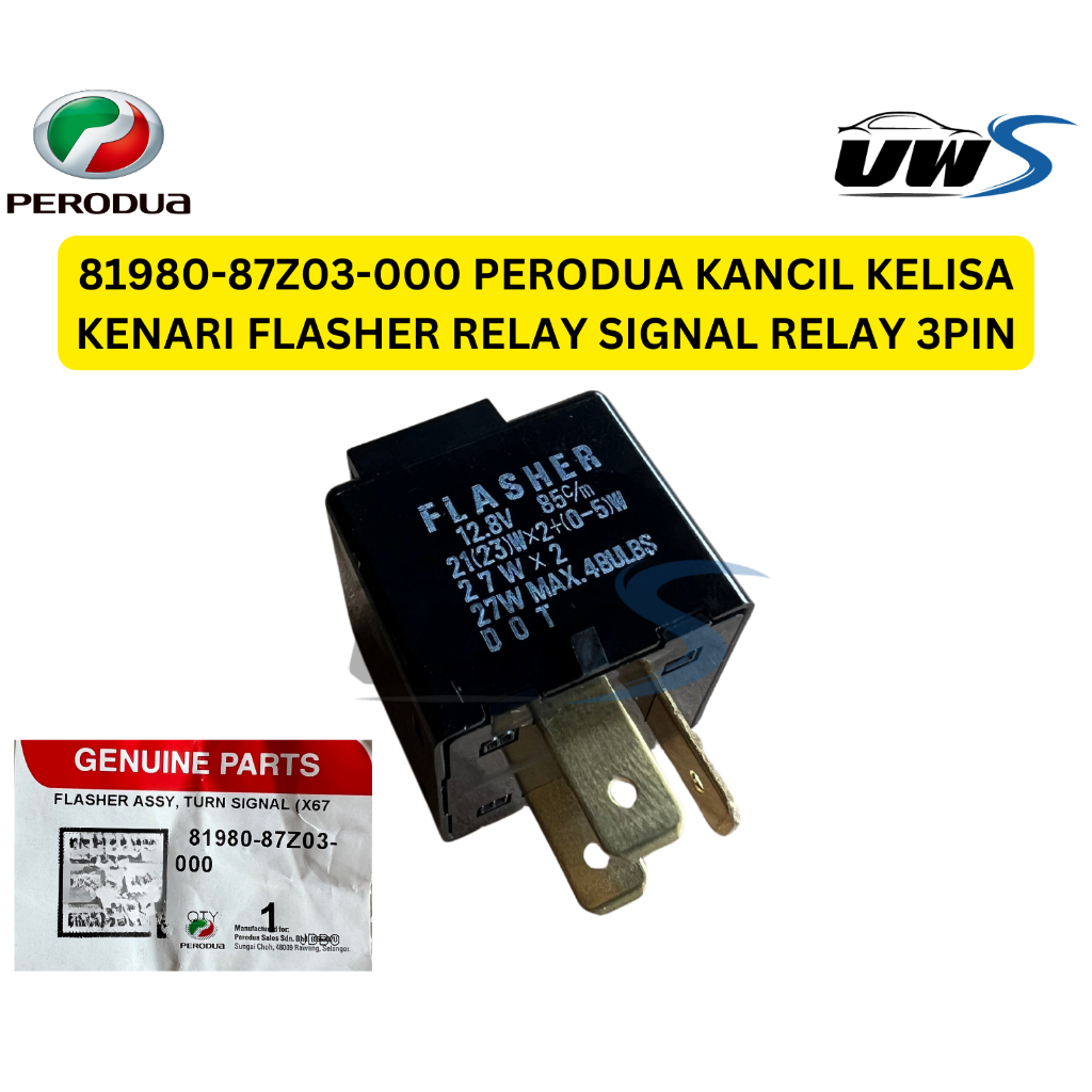 81980-87Z03-000 PERODUA KANCIL KELISA KENARI FLASHER RELAY SIGNAL RELAY ...