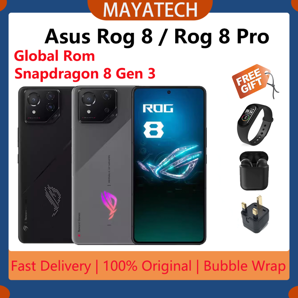 Global Asus ROG 8 Pro /Asus ROG 8 Snapdragon 8 Gen 3 6.78 inches 5500 mAh 65W wired Android 14 ...