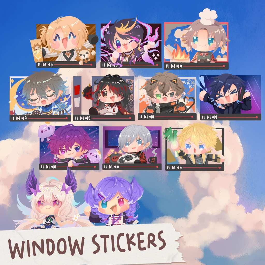 Nijisanji EN chibi cute Car Window Stickers | Shopee Malaysia