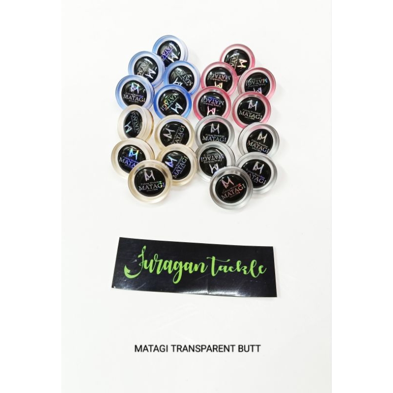 BUTT CAP MATAGI TRANSPARENT GOLD/GREY/RED/BLUE | Shopee Malaysia