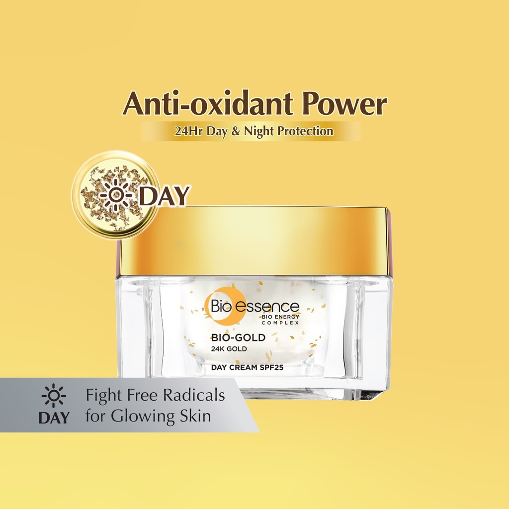 Bio Essence Bio-Gold 24K Gold Day Cream / Night Cream (15g) | Shopee ...