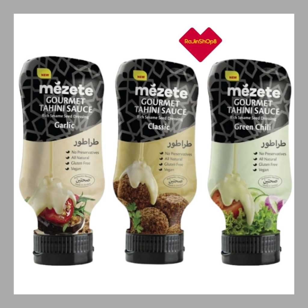 Mezete Gourmet Tahini Sauce 315g | Classic Green Chili Garlic |Halal ...