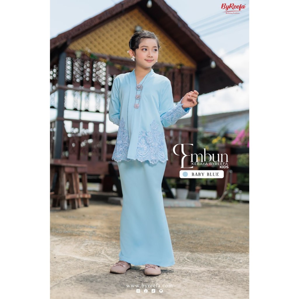 New Design Raya kebaya Embun Kids Byreefa 2024 | Shopee Malaysia
