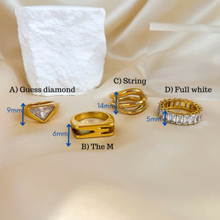 [Premium quality] Bulky thick ring stainless steel with Zirconia stone ...