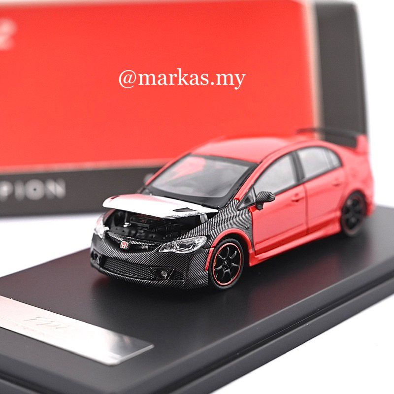 CHAMPION DIECAST 1/64 HONDA FD2 MUGEN RR EXPERIMENTAL RED SILVER ...