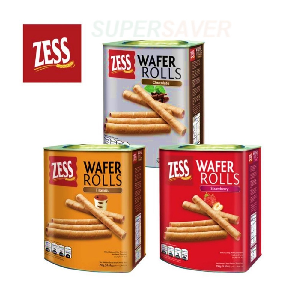 Zess Wafer Rolls biscuits/Chocolate/Tiramisu/Strawberry/700g | Shopee ...