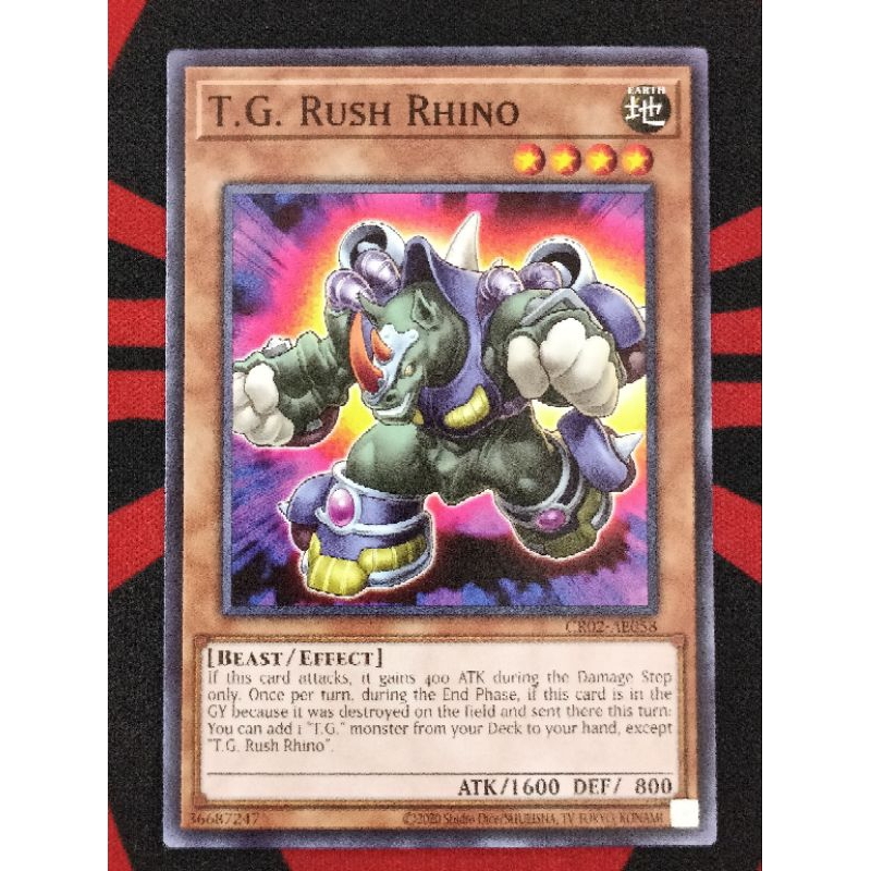 YUGIOH KONAMI CR02-AE058 T.G. Rush Rhino (Common) | Shopee Malaysia