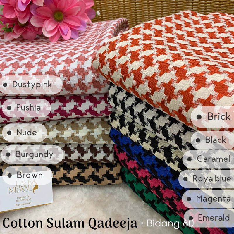 KAIN COTTON SULAM QADEEJA MULBERRY SET KAIN PASANG SULAM SESUAI UNTUK ...