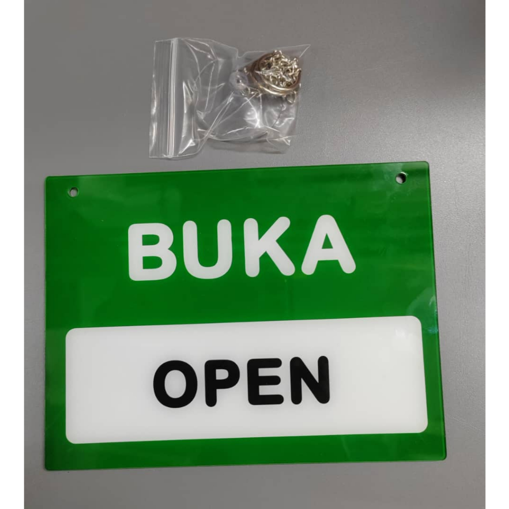ACRYLIC SIGN OPEN AND CLOSED/BUKA DAN TUTUP | Shopee Malaysia