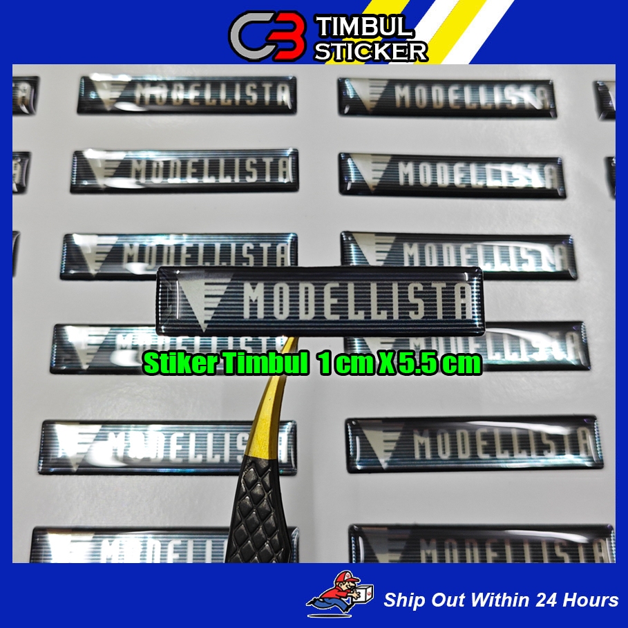 MODELLISTA STIKER TIMBUL STICKER EMBLEMS CAR STICKER / EC07 | Shopee ...