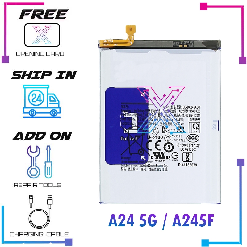 Battery EB-BA245ABY Compatible For Samsung A24 4G A245F (5000 mAh ...