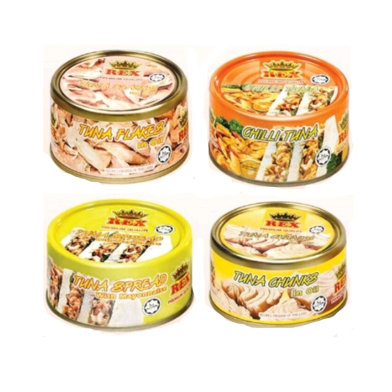 Rex Tuna Flakes/Chunk in Oil (Halal) | Shopee Malaysia