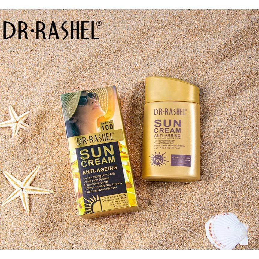 READY STOCK DR RASHEL ANTI-AGEING SUN CREAM spf100Gold Sunscreen Face Skincare Whitening ...