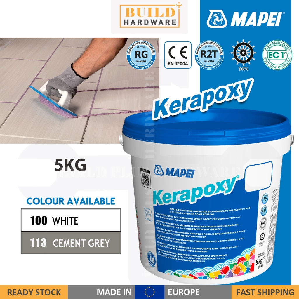 MAPEI Kerapoxy 5kg 100/113 High-Performance Anti-Acid Epoxy Mortar Adhesive Tile Grout | Shopee ...