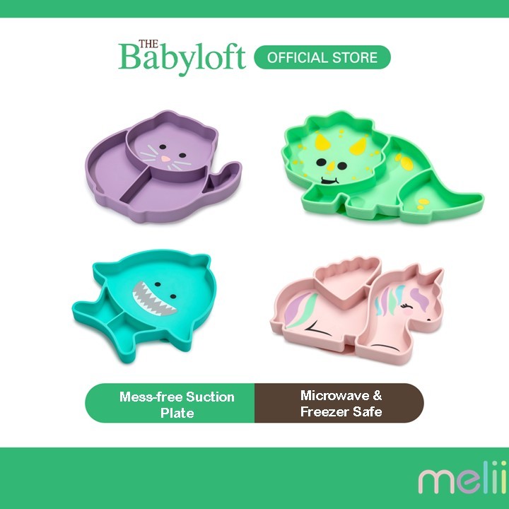 MELII Silicone Suction Divided Balance Eating Plate | Shopee Malaysia