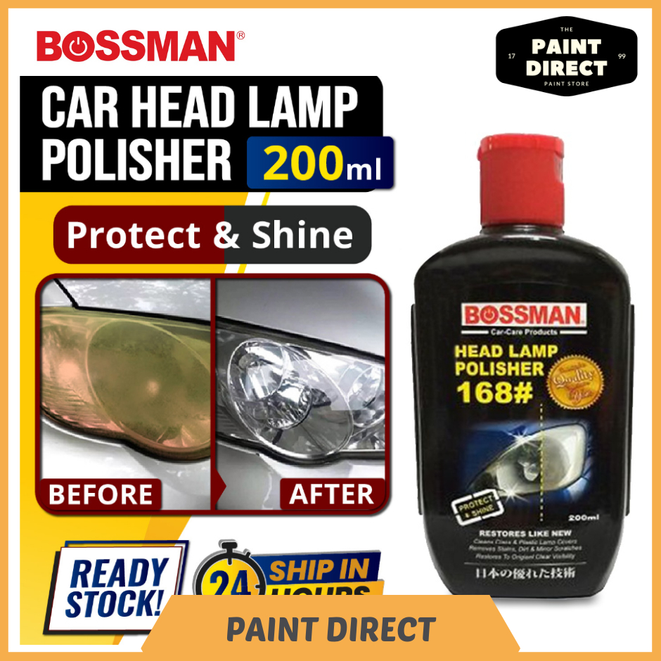 [200ML] BOSSMAN 168# Polish Lampu Kereta / Motor Car Head Lamp Polisher ...
