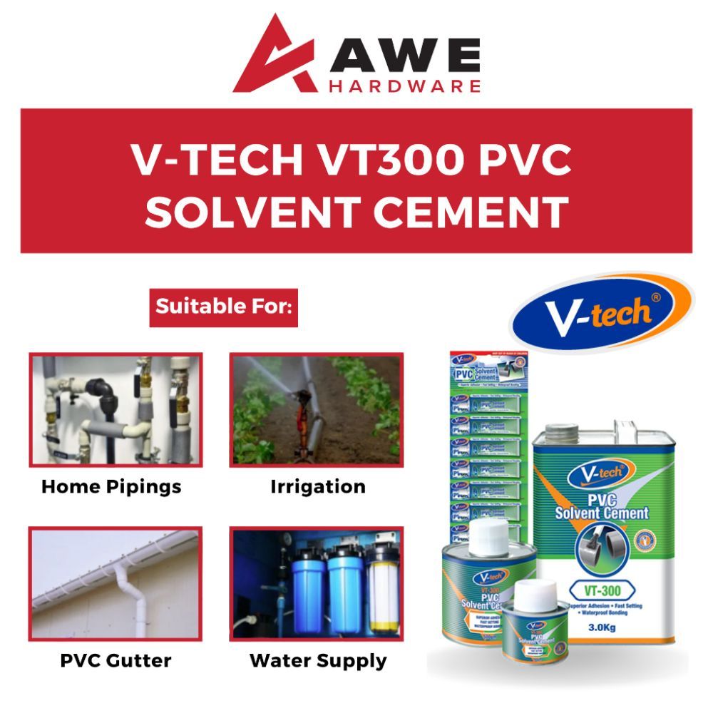 Gam Paip PVC V-Tech VT300 PVC Solvent Cement C98 PVC Pipe Adhesive ...