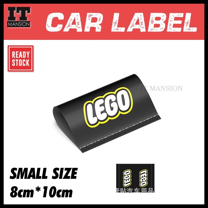 Car/Motorcycle LEGO Label Waterproof Wash Car Labels Sticker Trunk Door ...