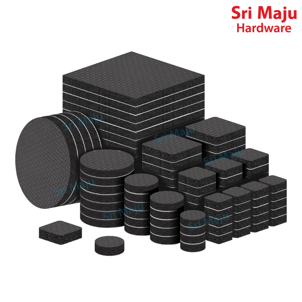 MAJU FLP-BLK Quality Black Foot Pad Furniture Table Chair Leg Pad with ...