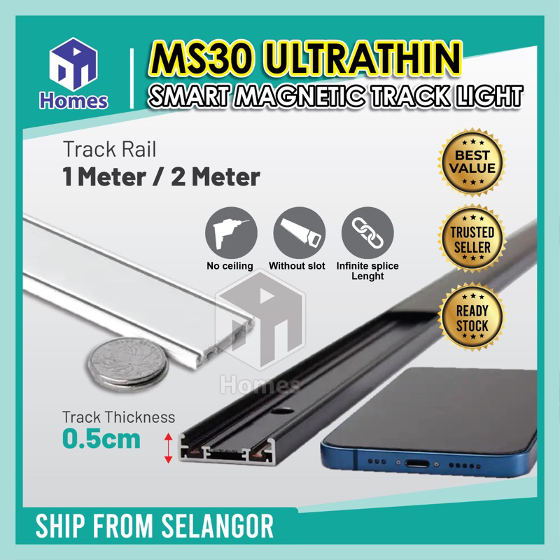 Homes Smart Magnetic Track Light Ultra Thin Ultra Slim, Lampu LED ...