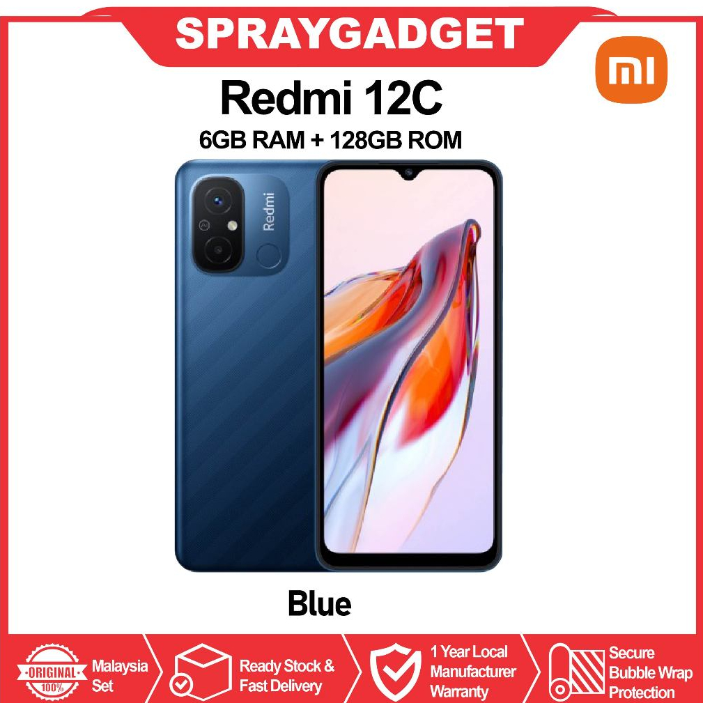 Redmi 13C 12GB* RAM (6+6GB Extended RAM) + 128GB ROM, 18W Fast Charge🎁 ...