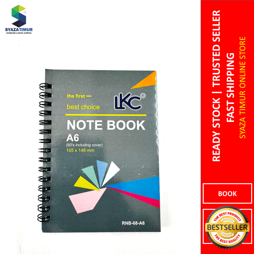 [ST-GR MY] LKC Ring Note Book A5 / A6 / A7 60's Buku Nota Notebook Buku ...
