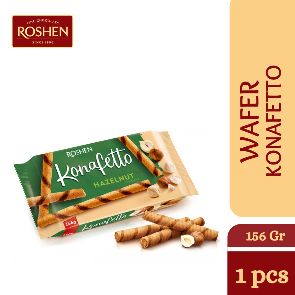 ROSHEN Konafetto Wafer Rolls - Hazelnut (140g) Roshen biskut gulung ...