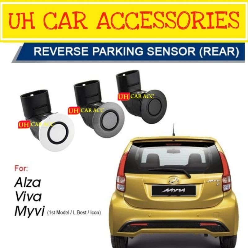 PERODUA MYVI 2005-2015 AXIA VIVA ALZA 2009-2014 REVERSE SENSOR WHITE ...