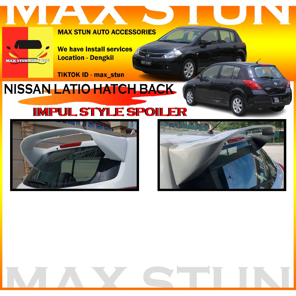 NISSAN LATIO HACTHBACK IMPUL STYLE SPOILER REAR SPOILER TOP SPOILER ...