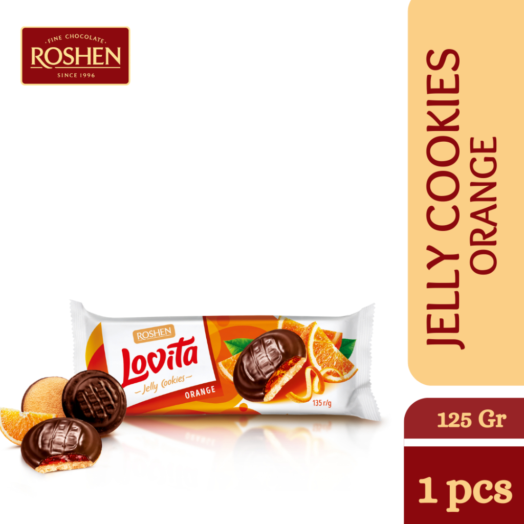 Roshen Lovita Jelly Cookies - Orange (135g) Roshen biskut jelly ...