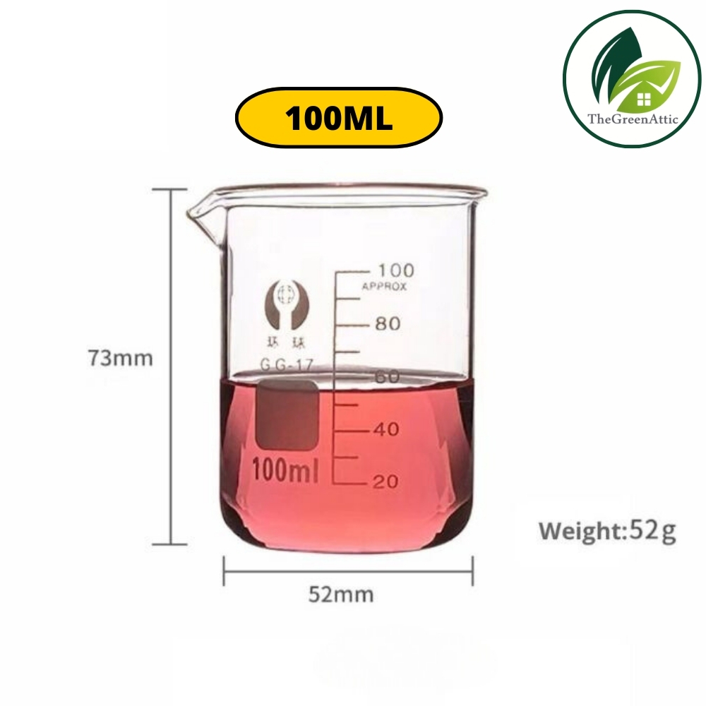 TheGreenAttic High Borosilicate Lab Glass Beaker Chemistry Container ...