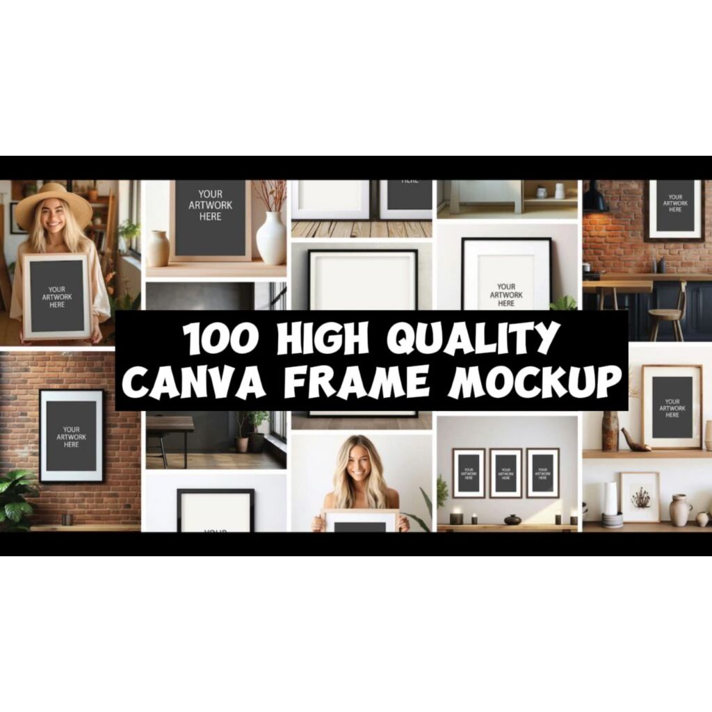 Canva Frame Mockup Bundle | High Resolution | Minimalist & Vintage ...