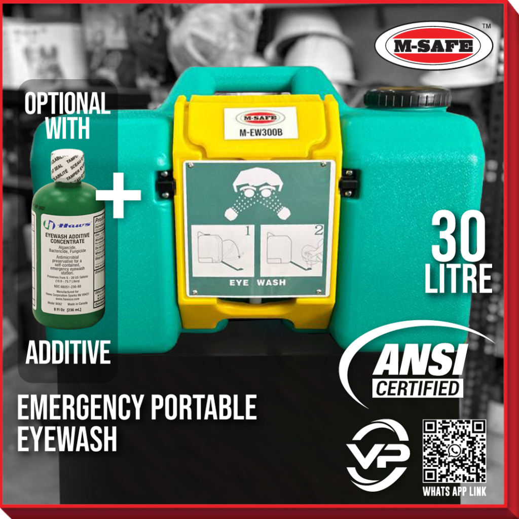 M-SAFE M-EW300B EMERGENCY PORTABLE 30 LITER EYE WASH OPTIONAL HAWS ...