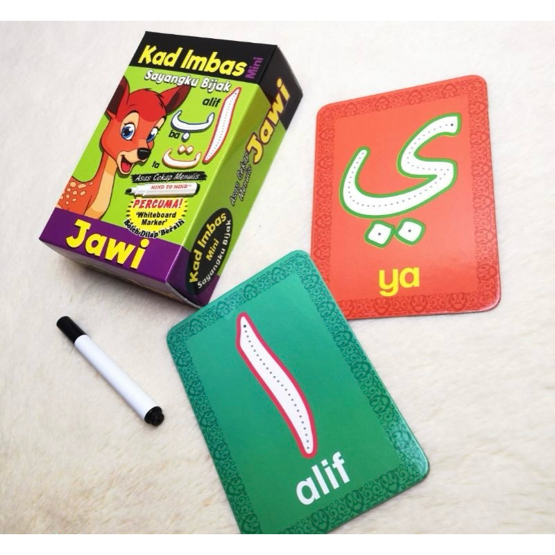 🔥🔥🔥🔥Mini Flash Card for Kids Kad Imbas ABC abc 123 Jawi | Shopee Malaysia