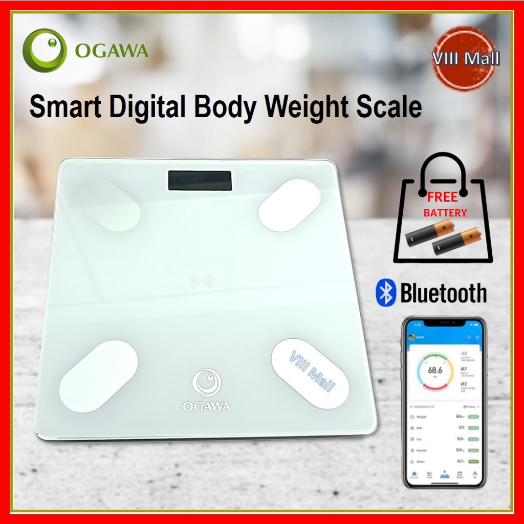 (Random Color)OGAWA Bluetooth Smart Digital Body Weight Scale/Human ...