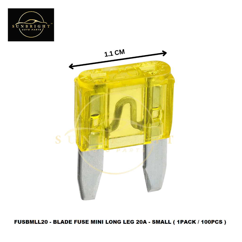 BLADE FUSE MINI LONG LEG 20A - SMALL ( 1PACK / 100PCS ) | Shopee Malaysia