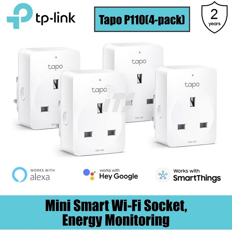 TP-Link Tapo P110 Mini Smart Wi-Fi Socket, Energy Monitoring (1-pack ...