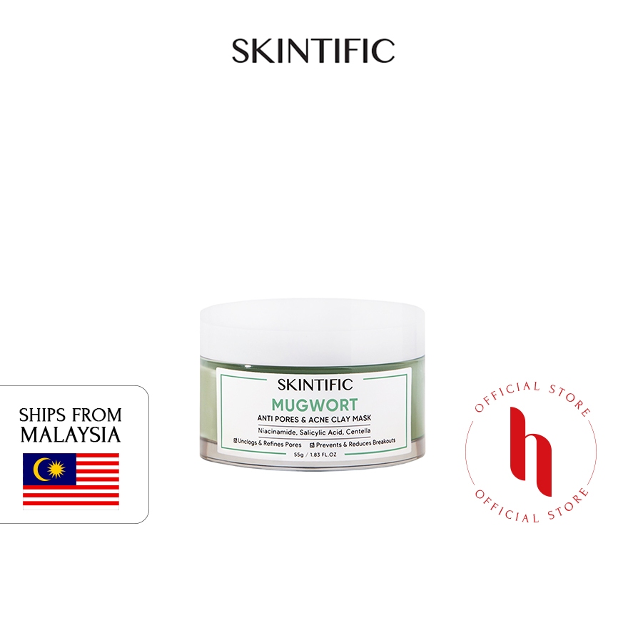 Skintific Mugwort Anti Pores & Acne Clay Mask 55g | Shopee Malaysia