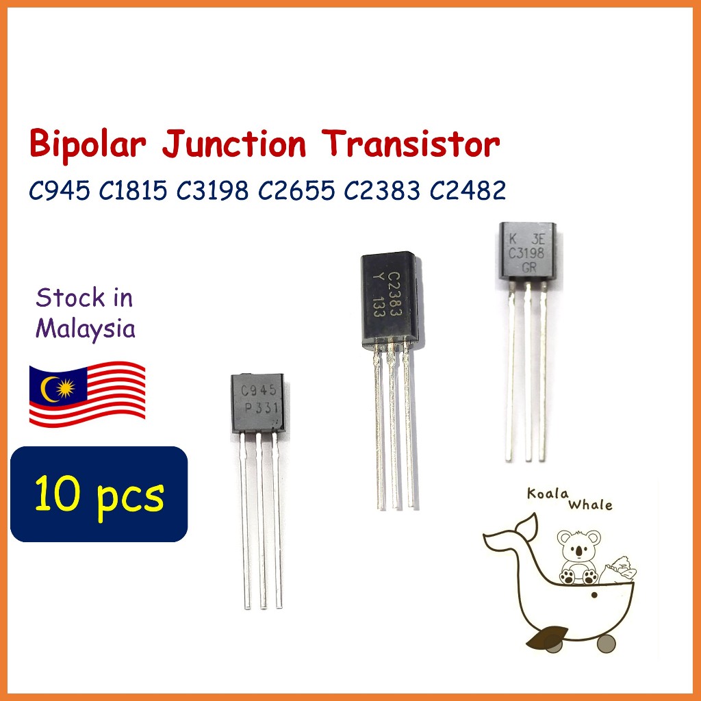 10pcs Bipolar Junction Transistor BJT C945 C1815 C3198 2SC945 2SC1815 ...