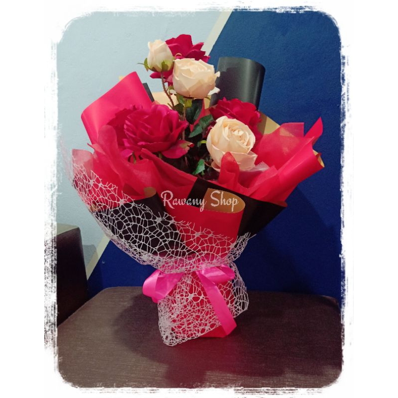 Artificial Roses Bouquet Flower Custom Made Jambangan Bunga Mawar ...