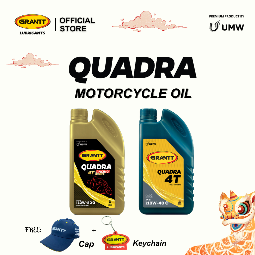 GRANTT Motorcycle Oil Quadra 4T Synthetic SAE 10W-40/4T Fully Synthetic ...