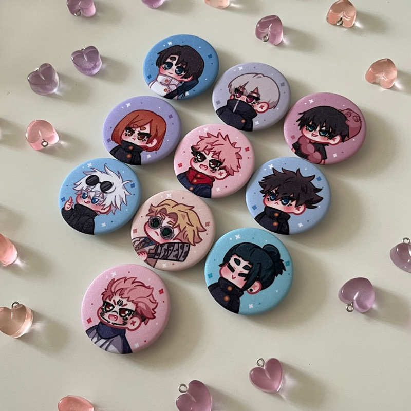 Cute Jujutsu Kaisen Chibi Glitter Button Badges | Shopee Malaysia
