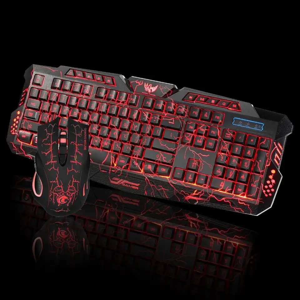 M200 USB Gaming Backlit Keyboard Burst Manipulator Sense Three-color ...