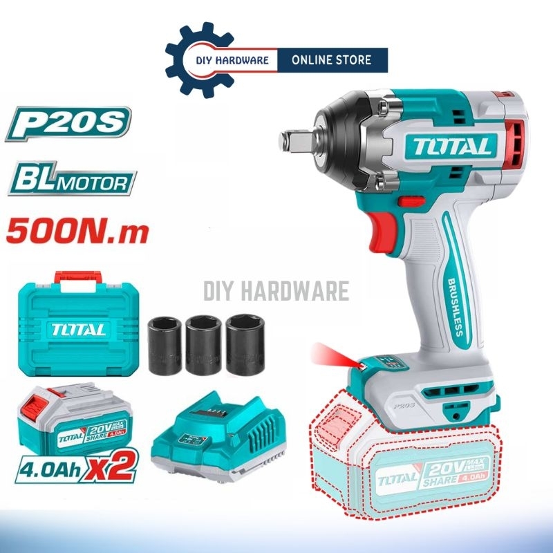TOTAL Impact Wrench (500Nm / 850Nm) Tiwli2050 / TIWLI2085 | Shopee Malaysia
