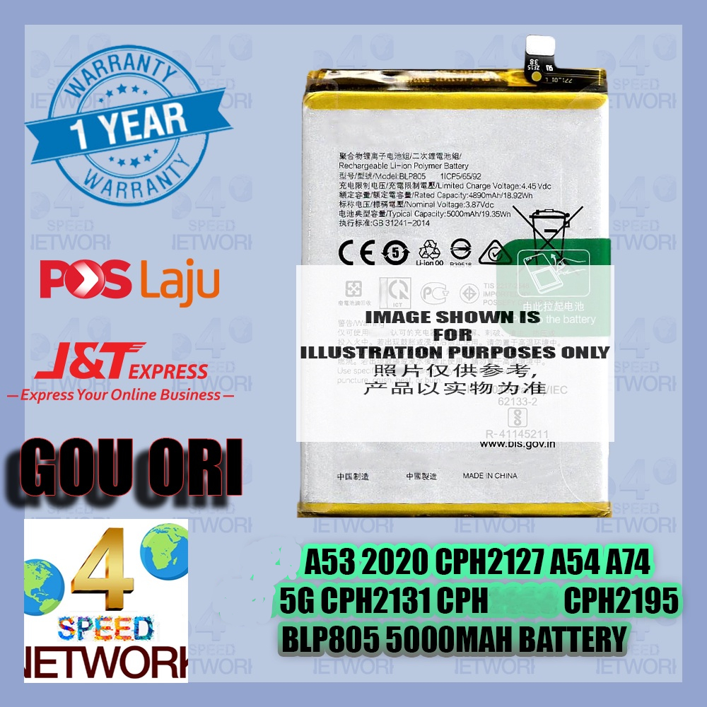 OPPO A16 A54 A32( A33 A53 2020 4G( A74 5G)CPH2127 CPH2239 BLP805 2131 ...